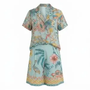 MAISON QALA Meadow Co-ord Set - Blue