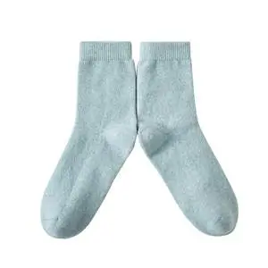 SOFT STROKES SILK Cashmere Quarter-length Socks Set Of Two Meditating Lamb Collection In Highland - Blue