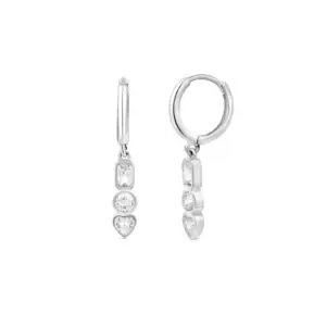 SHYMI Multi Shape Huggies - Silver