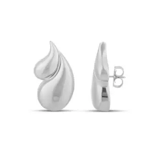 SHYMI Double Tear Drop Earrings - Silver