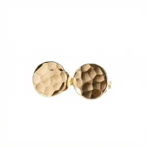 MELT'M JEWELRY Filled Hammered Disc Studs - Gold