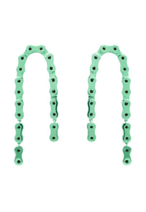 LAVANI JEWELS Vallecas Chain Earrings Green