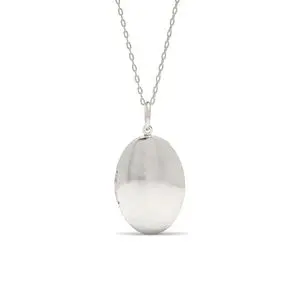 JAREDJAMIN 18k -plated Oval Locket Pendant Necklace - Silver