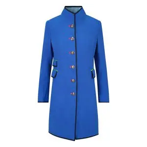 BEATRICE VON TRESCKOW Electric Linen Cavalier Coat - Blue