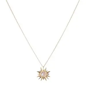 TOOLALLY Neutrals Sunburst Pendant Mother Of Pearl - Pink