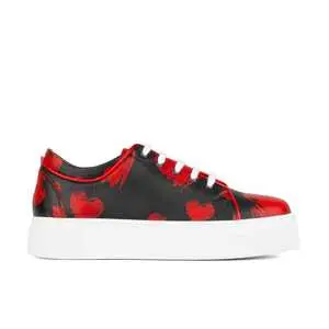 EMBASSY LONDON USA Black / Red Camila Lovehearts