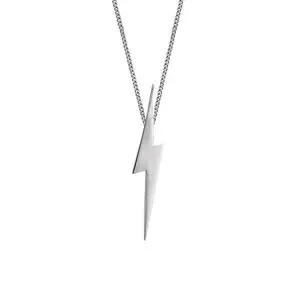 EDGE ONLY Pointed Lightning Bolt Pendant - Silver