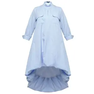 METAMORPHOZA High-low Shirt Dress - Blue