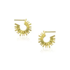 MILOU JEWELRY Small Sun Hoop Earrings - Gold