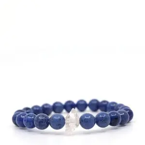 Shar Oke Dumortierite & Herkimer Diamond Bracelet