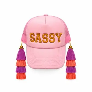 JULIA CLANCEY Sassy Tassel Swinglet Trucker Cap - Pink