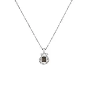 ZOË & MORGAN Brown / Silver Cordelia Necklace Sterling Silver, Smoky Quartz - Brown/silver