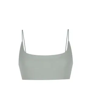 YORSTRULY Skinny Bra Colour Seaweed Sports Bralette With Spaghetti Straps - Green