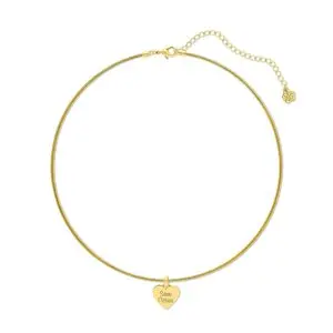 CLOUD HAVEN Gentle Soul Heart Tag Necklace - Gold
