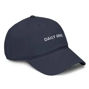 ANCHOR & CREW Navy Gustatory Daily Grind. Cotton Embroidered Cap - Blue