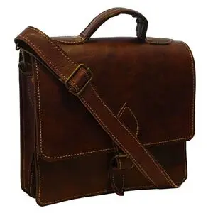 BERBER LEATHER The Casablanca Mini Satchel In Dark - Brown
