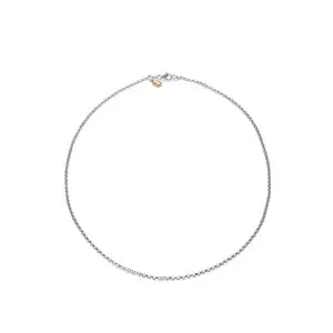 UNALOE Luminous Sterling Fine Chain Necklace – Elegant Minimalist Jewelry - Silver