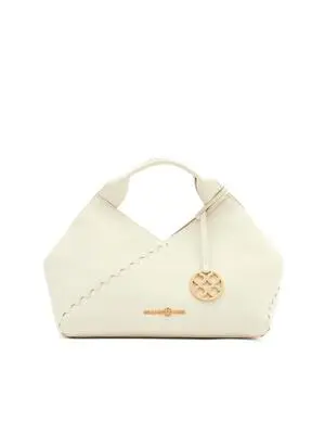 ORANGE CUBE Fortune Cookie Mini Tote Pearl - White