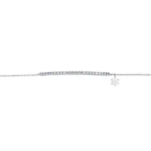 BLOOMTINE | EARTH ANGEL HQ Illuminess Premium Sterling Diamond Bar Bracelet - Silver