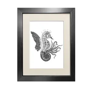 EMILY CARTER Ammonautilae Fine Art Print A3 - Black