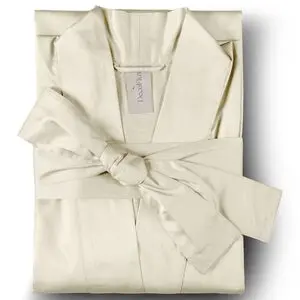 DECOFLUX HOME Neutrals Cotton Sateen Maternity Robe Antique Mt - White