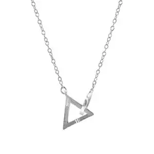 ANCHOR & CREW Geometric Triangle Link Paradise Necklace Pendant - Silver