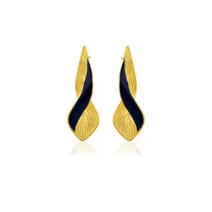 MILOU JEWELRY Navy & Gold Infinity Earrings - Blue