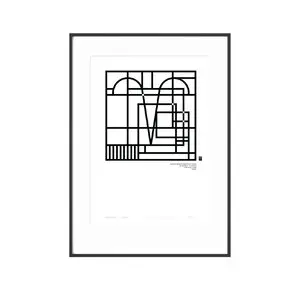 Curiosity Snug Zodiac Series Abstract Lines Aries Print - Black