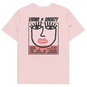ANCHOR & CREW Cotton Six Living In Society Editions Organic Cotton T-shirt - Pink