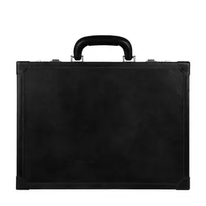 TIME RESISTANCE Leather Attaché Case Briefcase A Legacy - Black