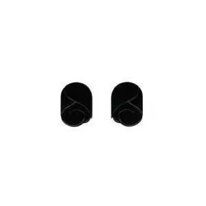GISSA BICALHO Handmade Acrylic Earring Rosebud M - Black