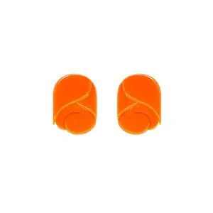 GISSA BICALHO Handmade Acrylic Earring Rosebud M - Orange