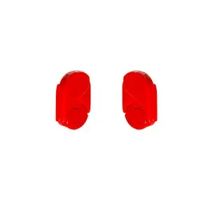 GISSA BICALHO Handmade Acrylic Earring Rosebud M - Red