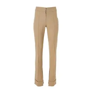 LITA COUTURE High Rise Trousers In Beige - Brown