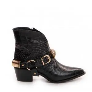 THE 5TH ELEMENT Bronx Western Boots – Croco Leather