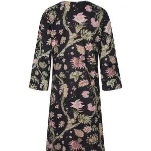 LA MANDARINE Kaftan, Juanita Long Kaftan Dress, Beach Kaftan, Luxury Beach Coverup With Pockets - Black