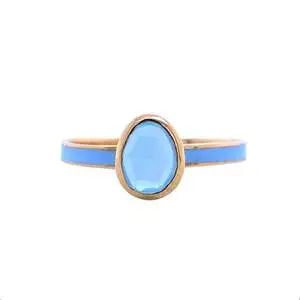 GEM BAZAAR JEWELLERY Blue / Gold Tutti Frutti Blue Ring - Blue/gold