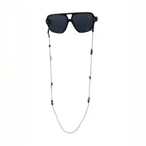AMONTA Blue / Black / Silver Sodalite & Picasso Jasper Sunglasses Chain - Blue/black/silver