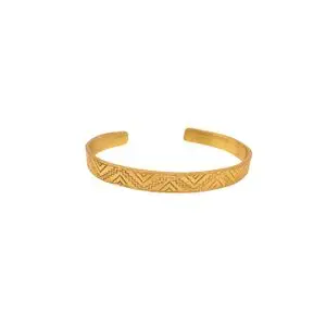 LES REINES Trianglace Cuff Bracelet 24k Plated - Gold