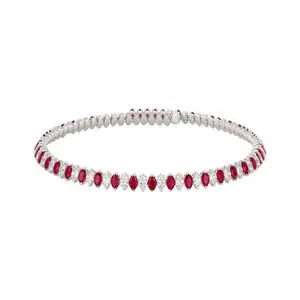 TALITA LONDON Marquise Choker Ruby And White - Red