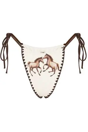 WILD LOVERS LONDON Howdy Bikini Bottoms - White