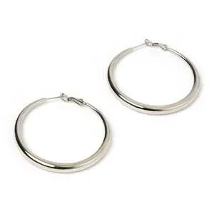 ARMS OF EVE Riley Large Hoop Earrings - Silver