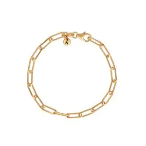 NELLOU JEWELLERY Triangular Paperclip Bracelet Plated Sterling Silver
