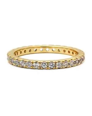 CRYSTALS AND CO Diamond Eternity Ring - Gray/yellow