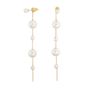 LISA&CO. Earrings Pearl Drip Drop I - Silver