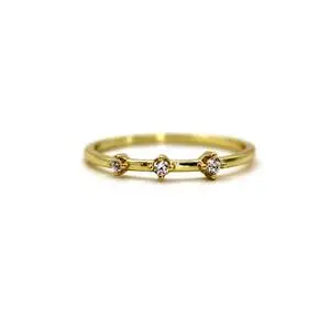 VICSTONENYC FINE JEWELRY Tree Natural Diamond Eternity Yellow Ring - Gold