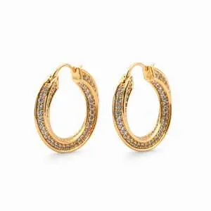 MISS CECILIA Twilight Hoops - Gold