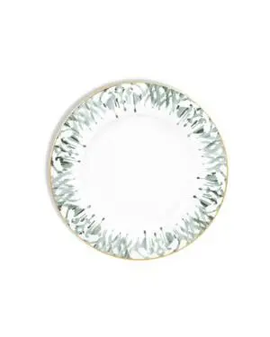 Mojjere Fine Porcelain Dinner Plate White & Sage Design - Green