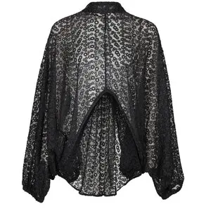 LIONESS BY TF Ebony Luxe Lacy Short Tunic - Black