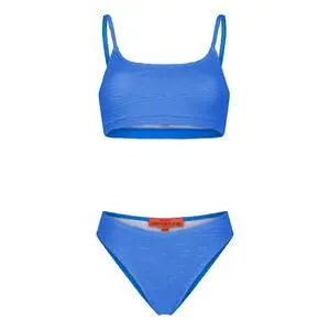 MAISON TANGERINE Ibiza Berry Textured Bikini - Blue